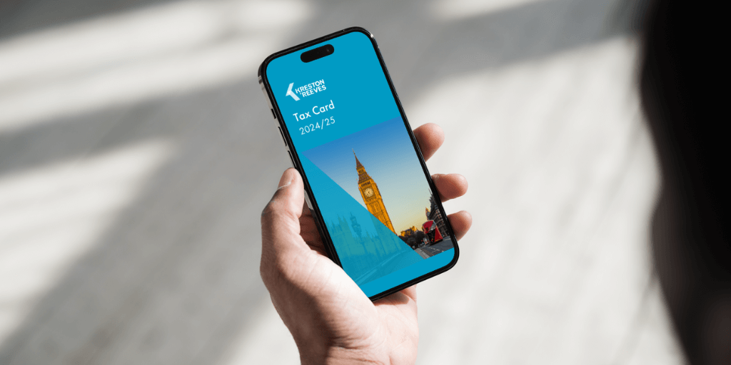 2024/25 Tax card | Kreston Reeves