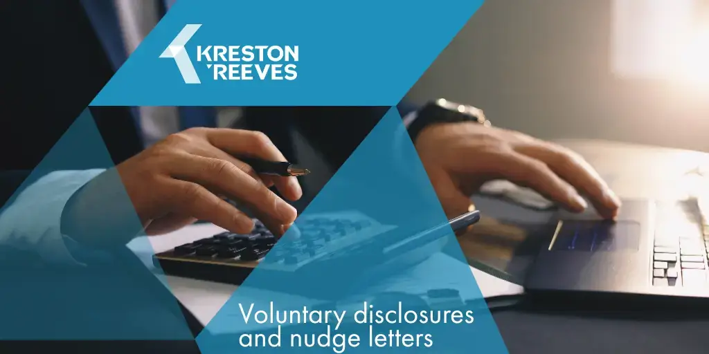 Voluntary disclosures and nudge letters | Kreston Reeves